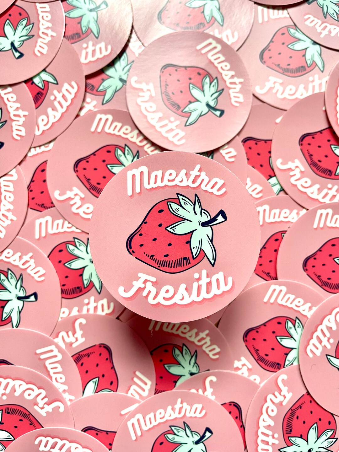 Maestra Fresita Teacher Sticker - Etsy