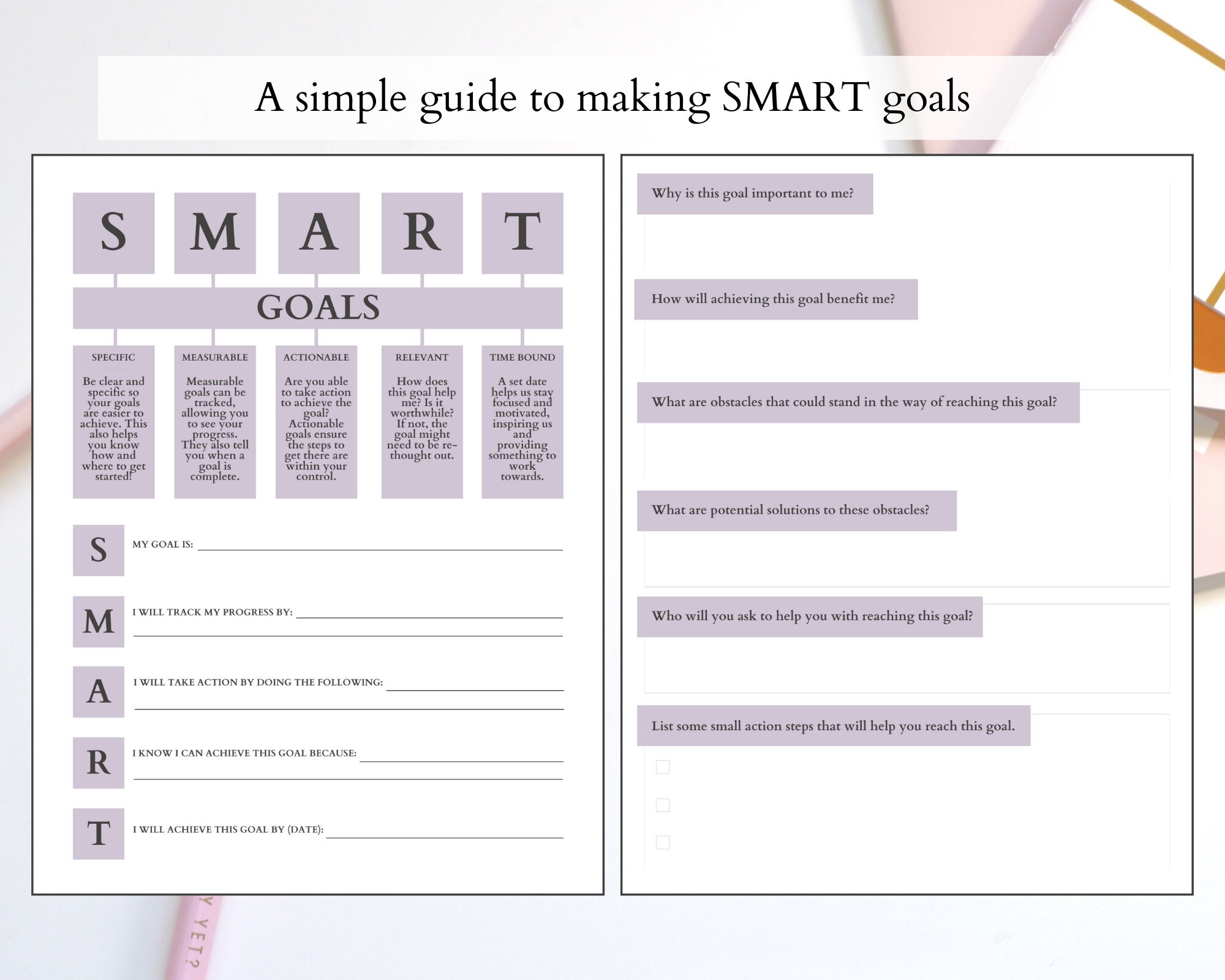 What Are SMART Goals? | Goal Setting Template | Goal Tracker | Goal ...