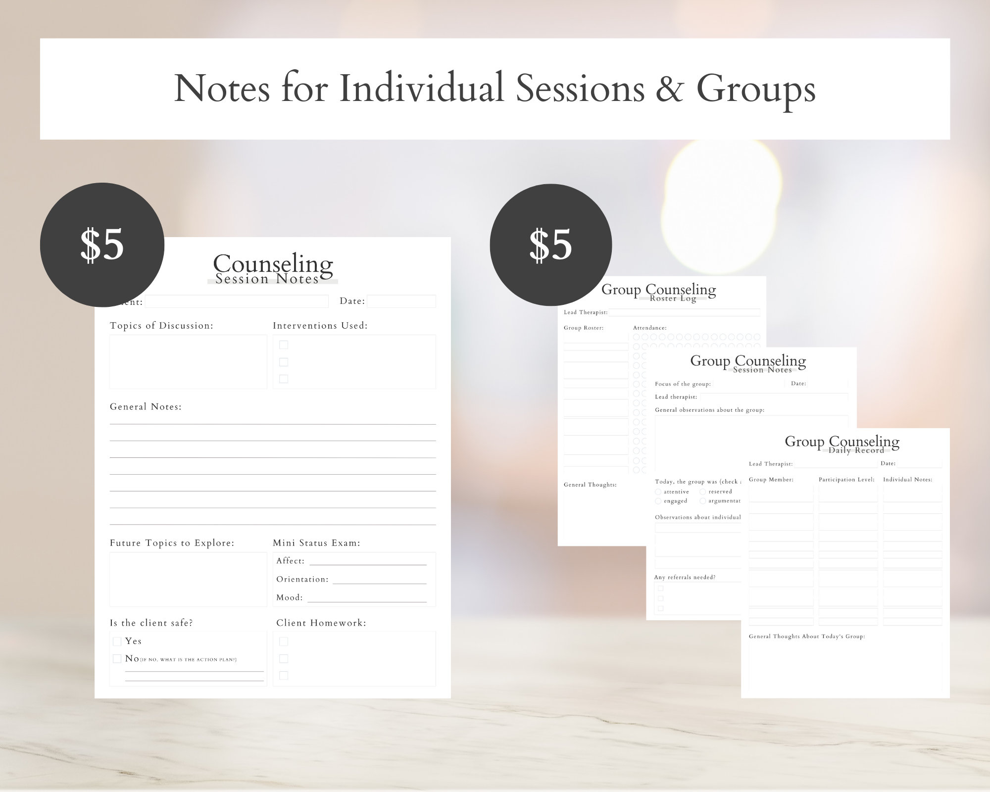 Therapy Notes Bundle | Progress Notes | Therapy Note | Counseling ...