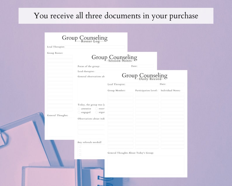 Group Therapy Notes | Progress Notes | Counseling Session Template ...