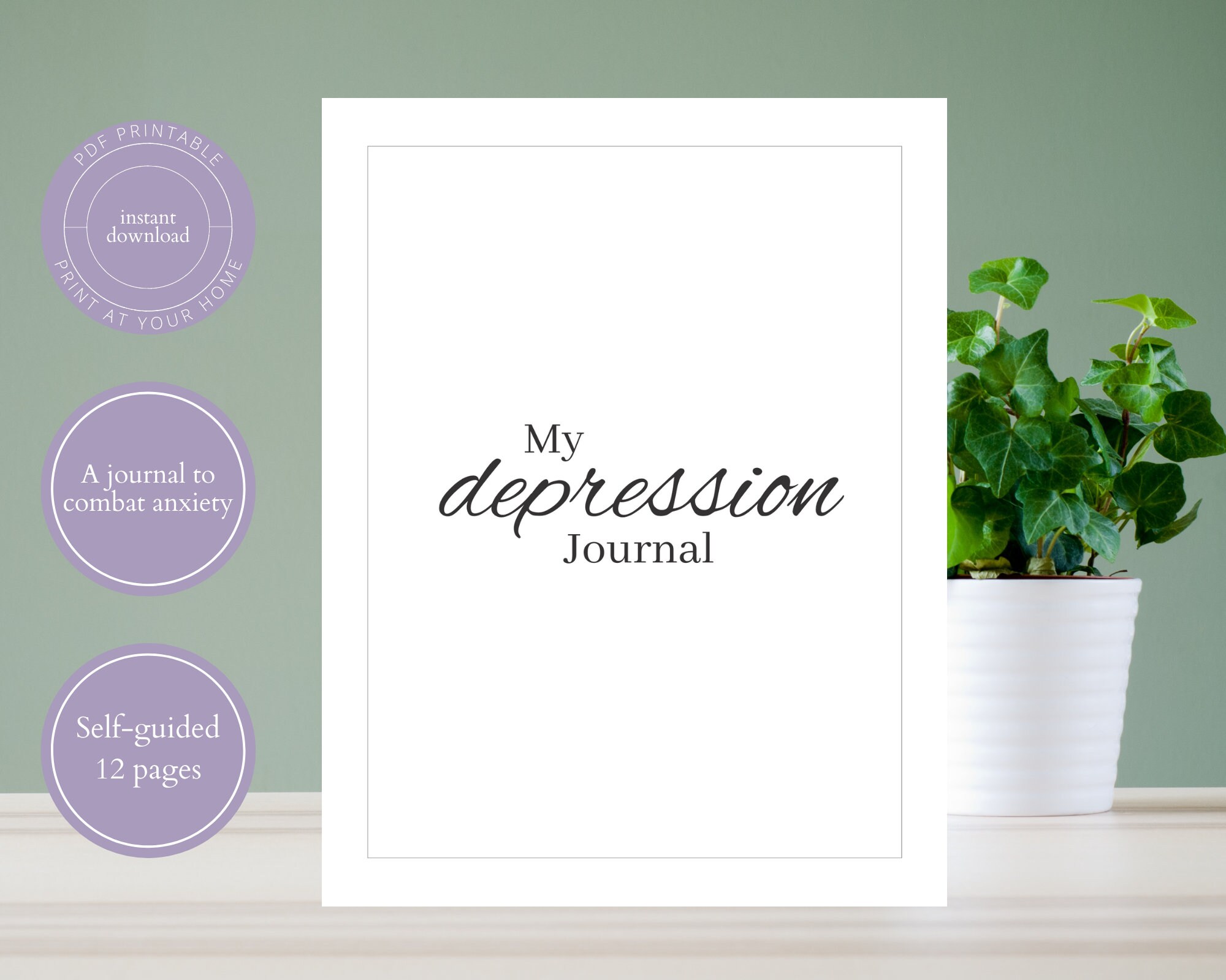 Depression Journal Depression Workbook Depression Processing Guide How ...