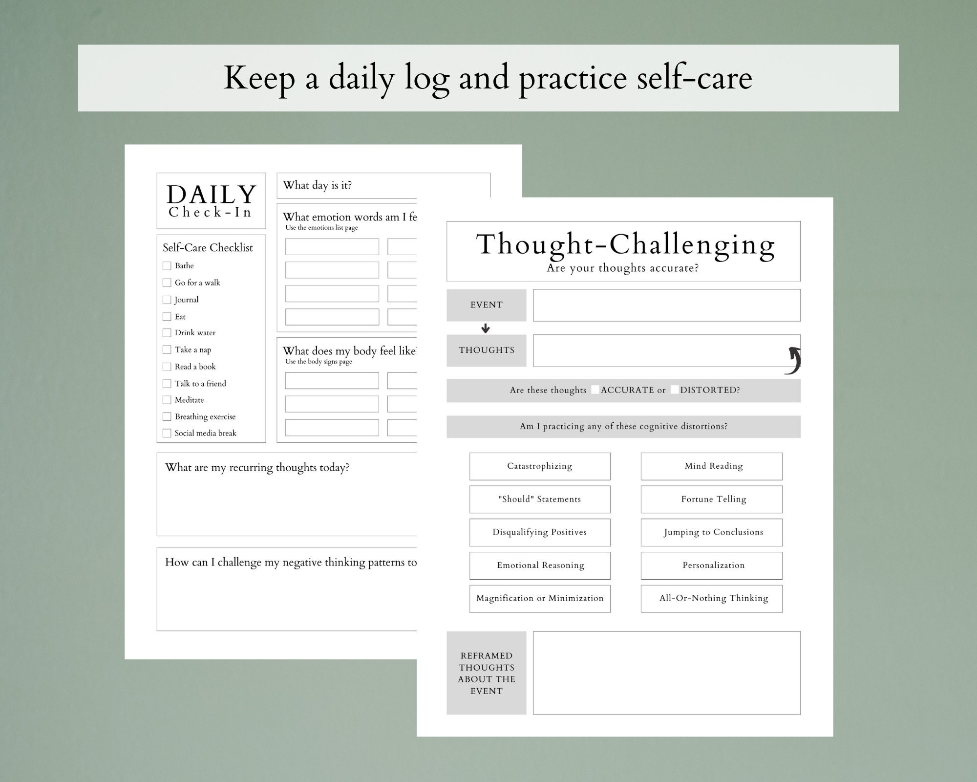 Depression Journal Depression Workbook Depression Processing Guide How ...