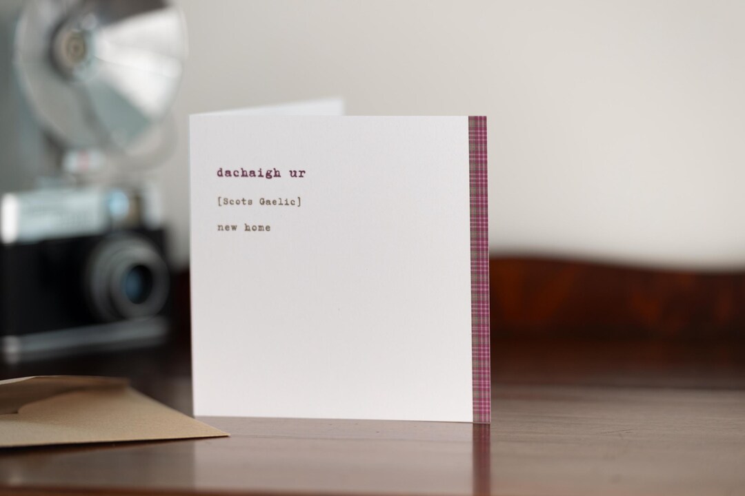 NEW HOME Card · Scottish Gaelic Card With Envelope · Dachaigh Ur ...