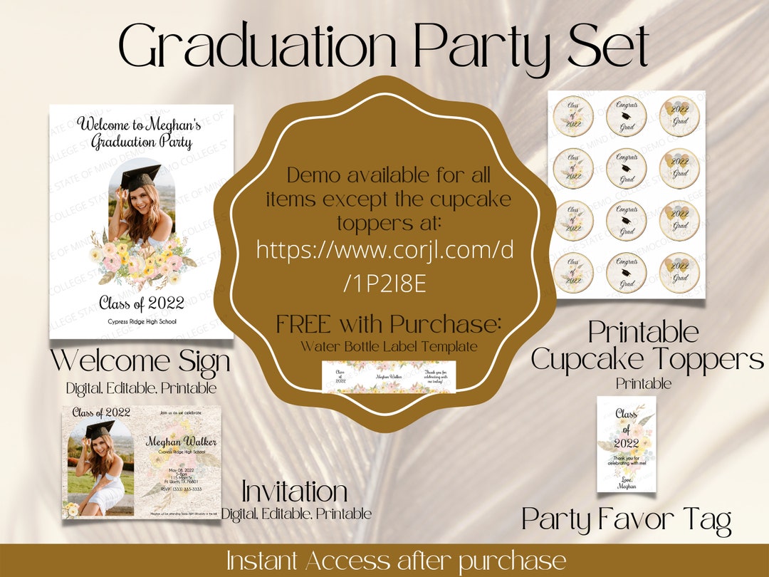 Boho Graduation Party Set Graduation Party Decor for High - Etsy