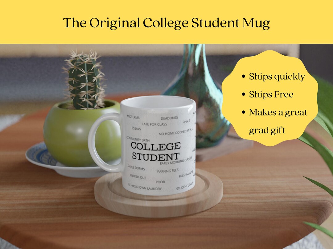 College Dorm Student Mug, High School Graduation, College Gift ...