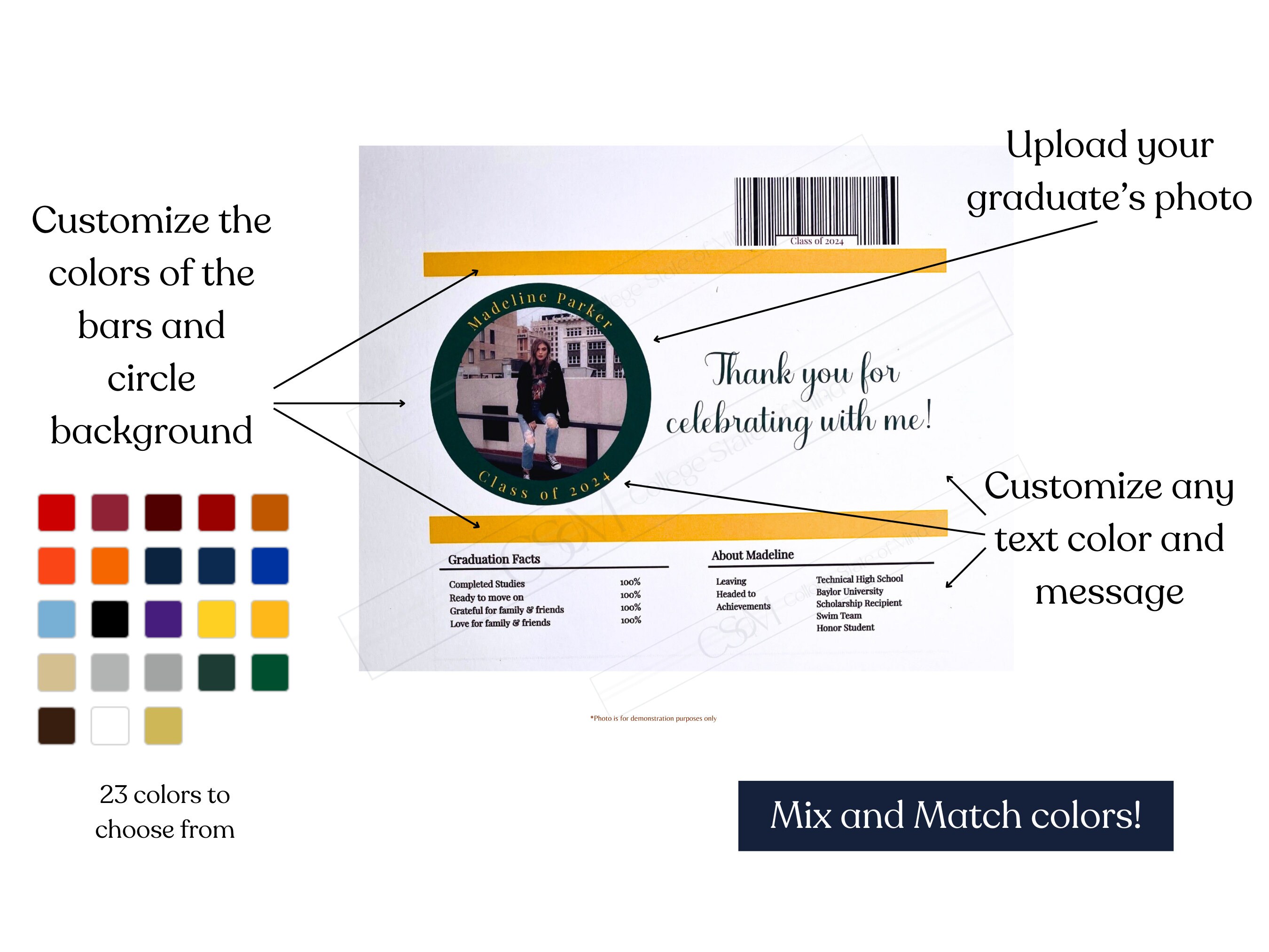 Personalized Graduation Party Favors Candy Bar Wrapper Template in Your ...