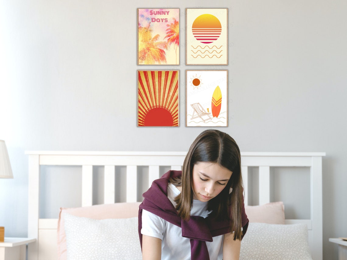Retro Cool Wall Art Collage Kit Dorm Decor for College Girls - Etsy