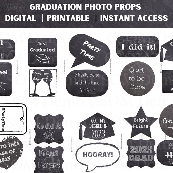 Grad Photo Props - Etsy