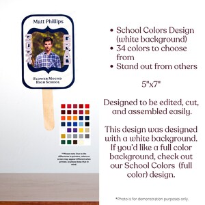 Personalized Photo Graduation Fan Editable Digital Template Custom ...