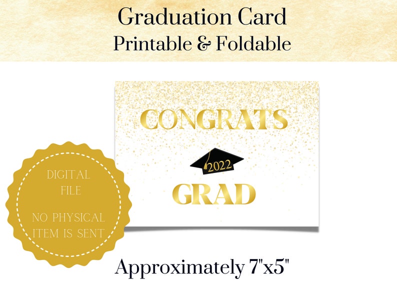 Graduation Card, Printable, High School, College, Class of 2022 ...