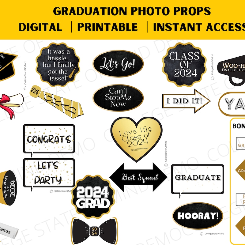Graduation Photo Booth Props - Etsy