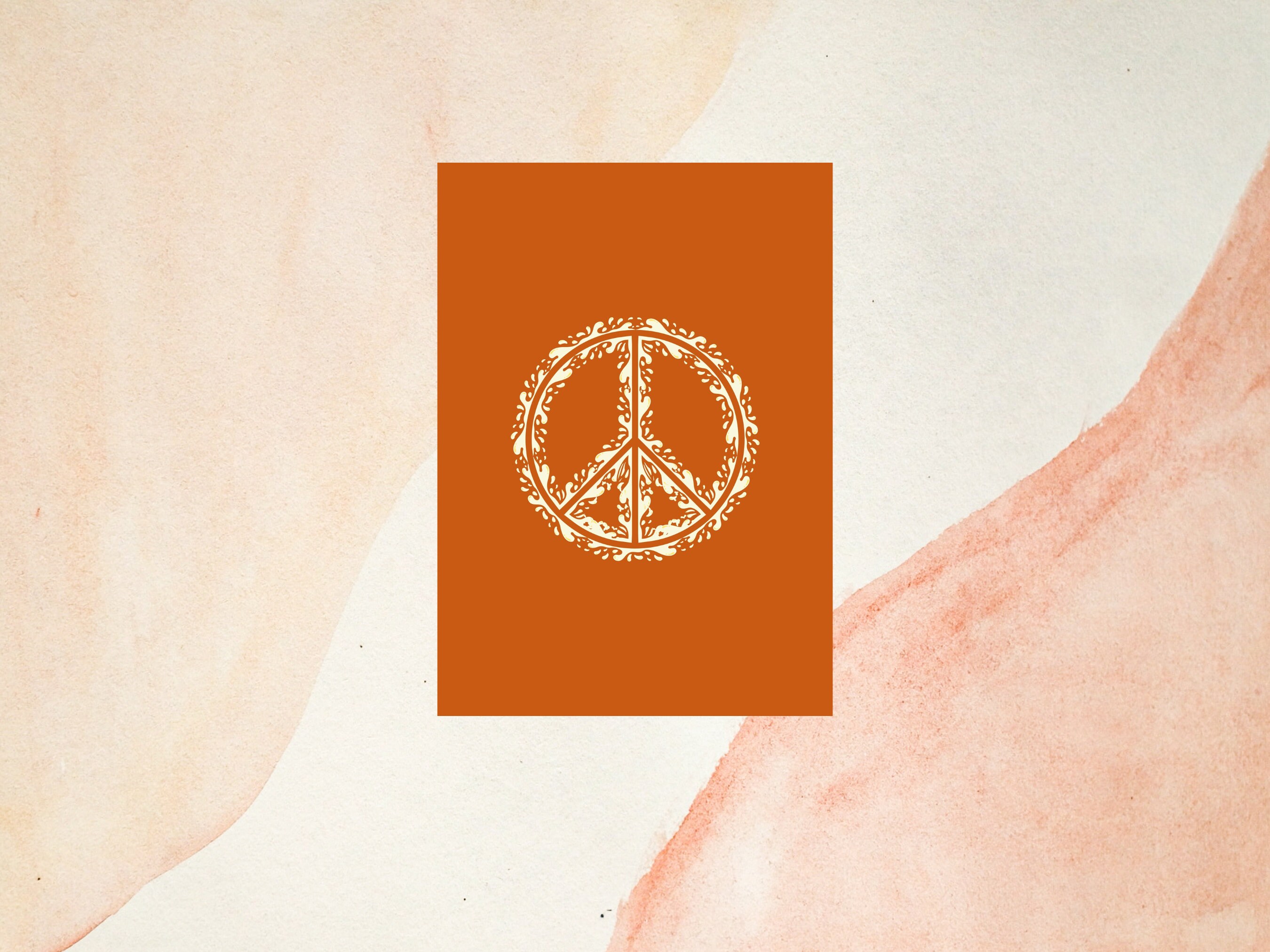 Retro Peace Sign Poster Dorm Room Decor Retro Aesthetic - Etsy