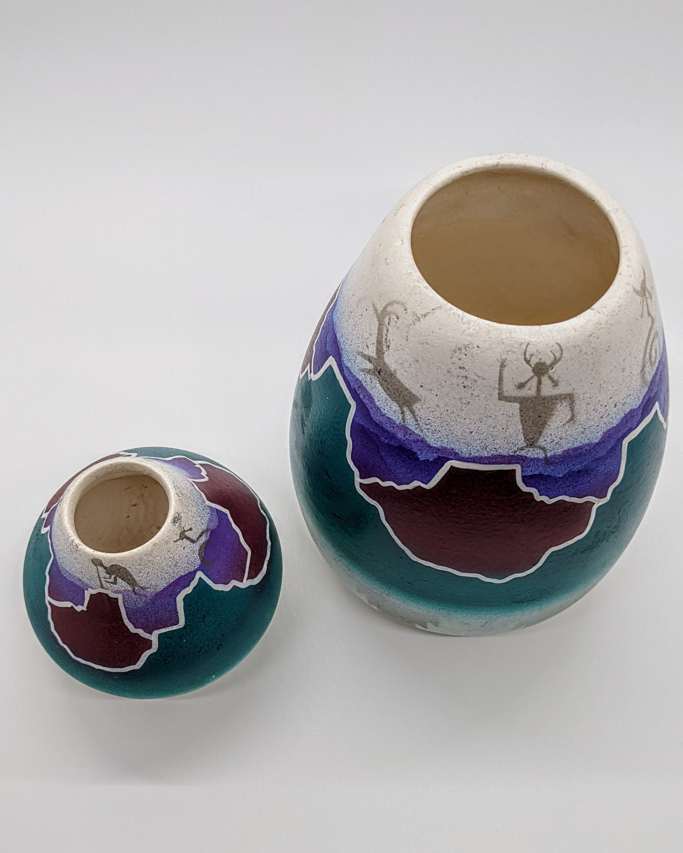 Hozoni Pottery Hand Painted by Native American Signed by - Etsy
