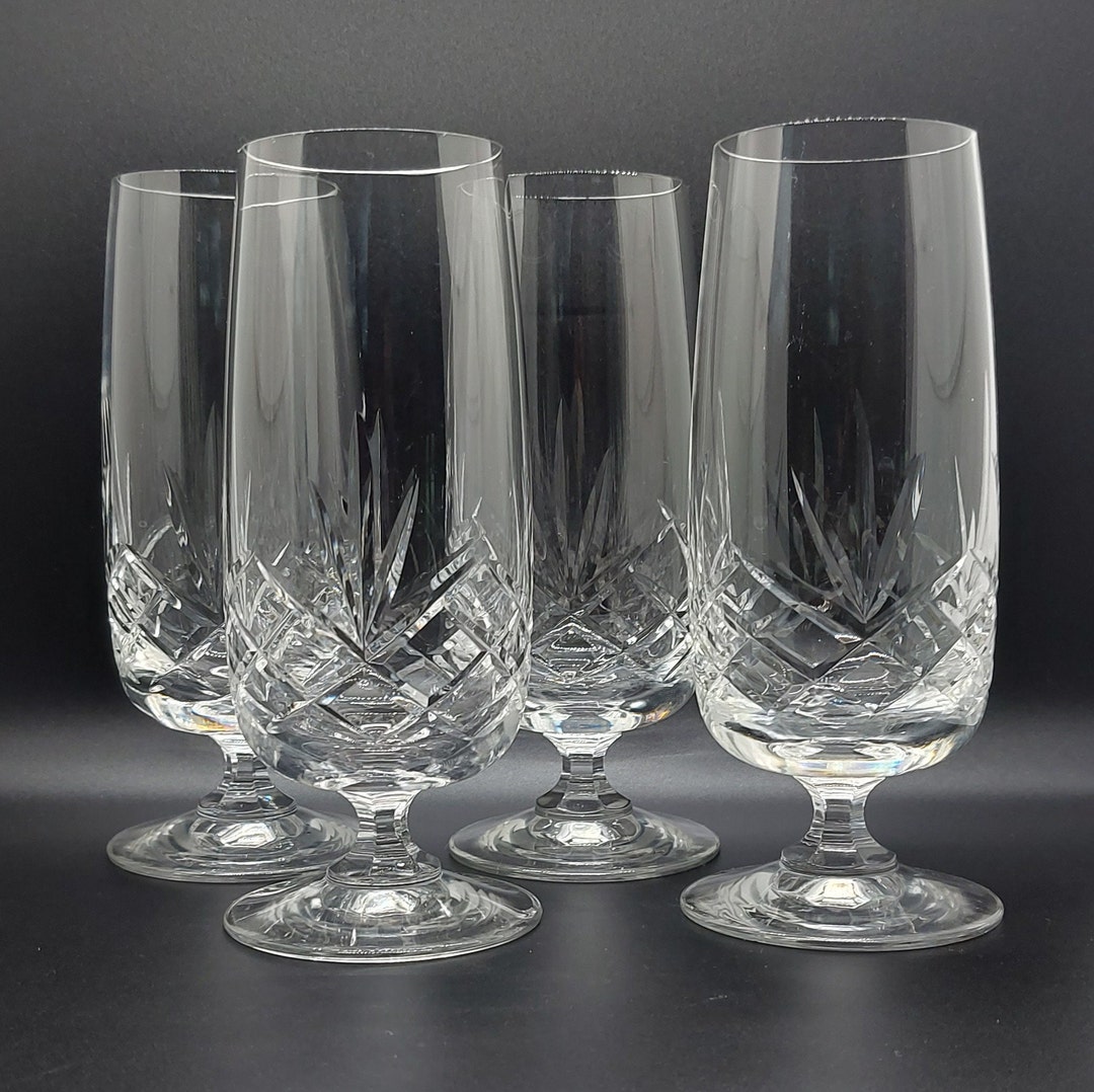 Vintage Hand Cut 4 Royal DOULTON Crystal - JULIA Cut - Champagne Flute ...