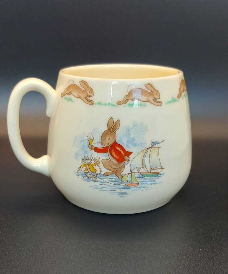 Vintage Royal Doulton Bunnykins Don Mug 1-handled, Bone China, England ...