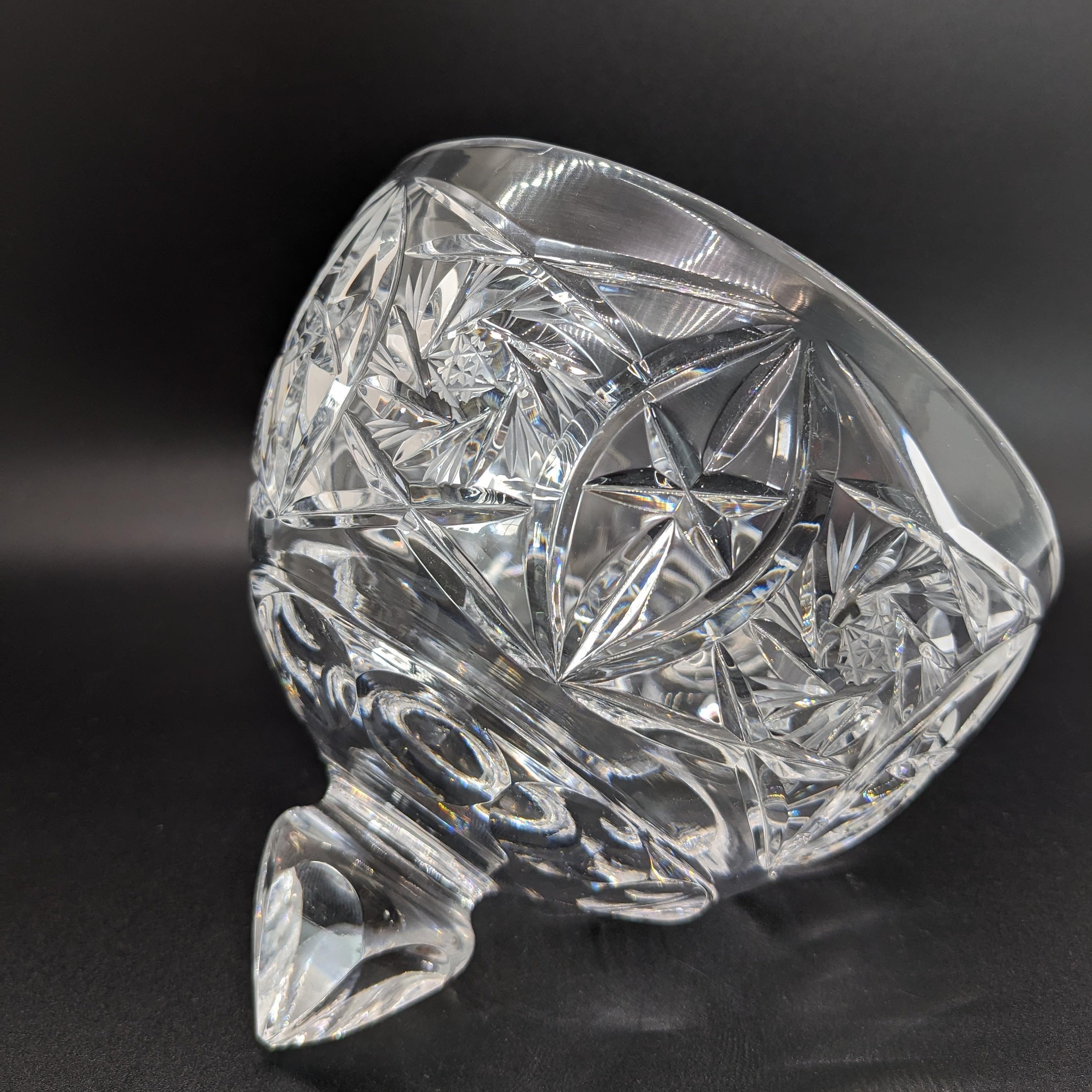 Vintage Hand Cut Crystal Czechoslovakia Bohemia Pinwheel Lead Crystal ...