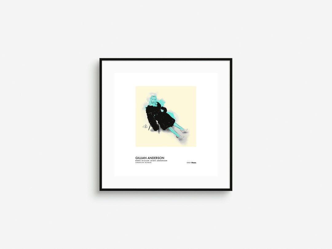 Gillian Anderson Icon Illustrated Polaroid | Wall Art - Etsy