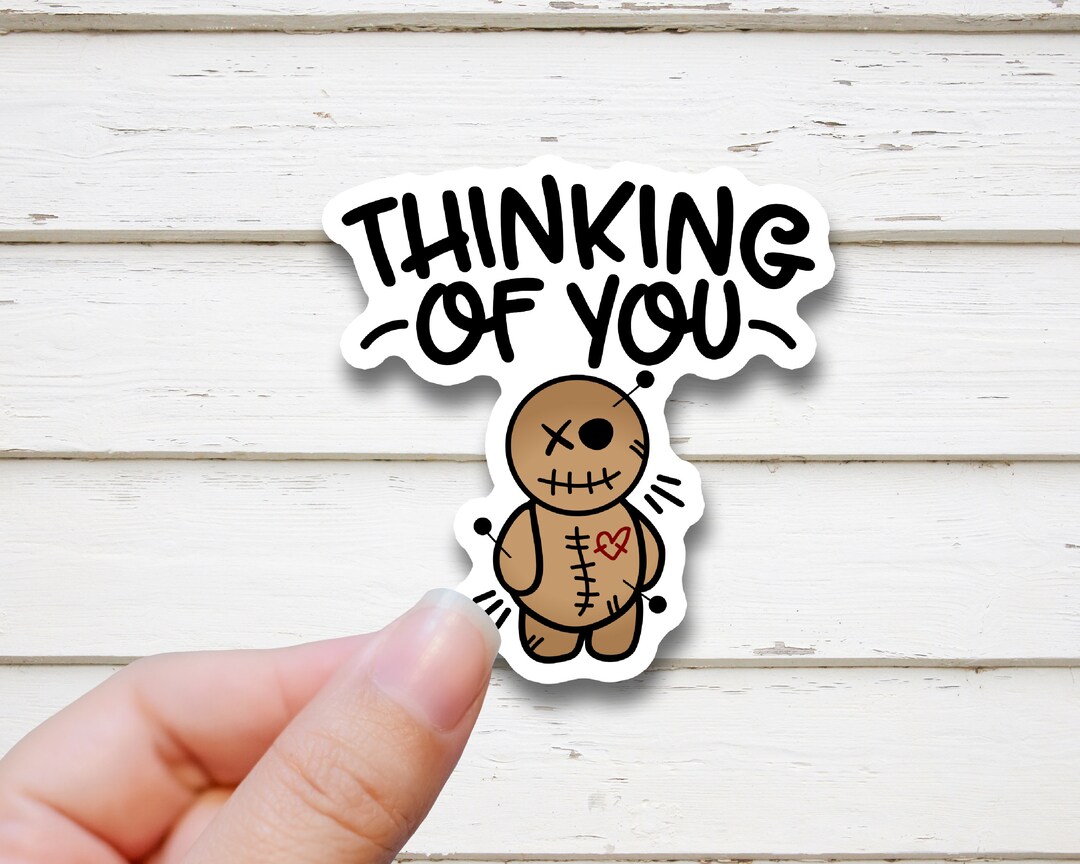 Voodoo Doll Sticker Creepy Doll Sticker Cute Doll Sticker Thinking of ...