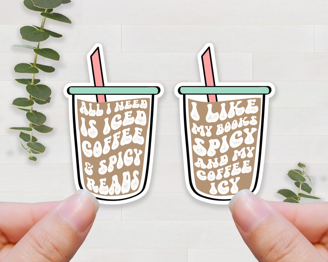 Spicy Book Sticker and Iced Coffee Smut Sticker for Tablet - Etsy