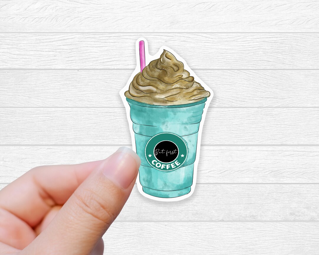 Frappuccino Coffee Sticker Iced Coffee Sticker Food Sticker Water ...