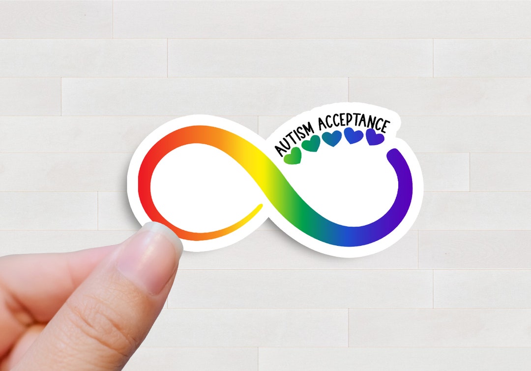 Autism Awareness Sticker Infinity Sticker Decal Rainbow Infinity Symbol ...