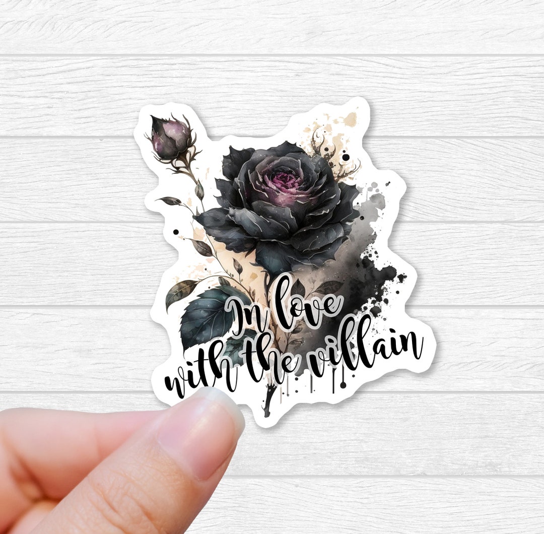 Villain Book Sticker Black Rose Sticker Bookish Sticker Spicy Sticker ...