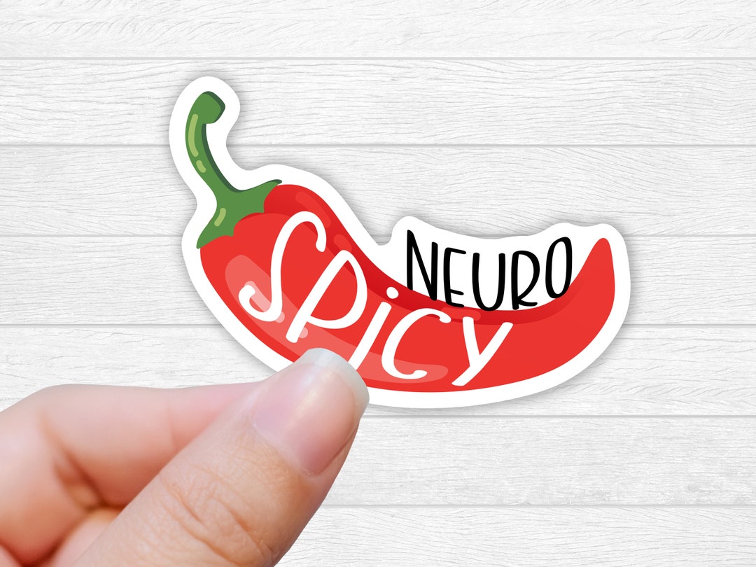 Neuro Spicy Sticker Gift Neurodiversity Autism Sticker for Water Bottle ...
