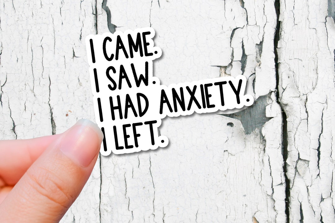 Anxiety Sticker Funny Anxiety Gift for Friend Anxiety Water Bottle ...