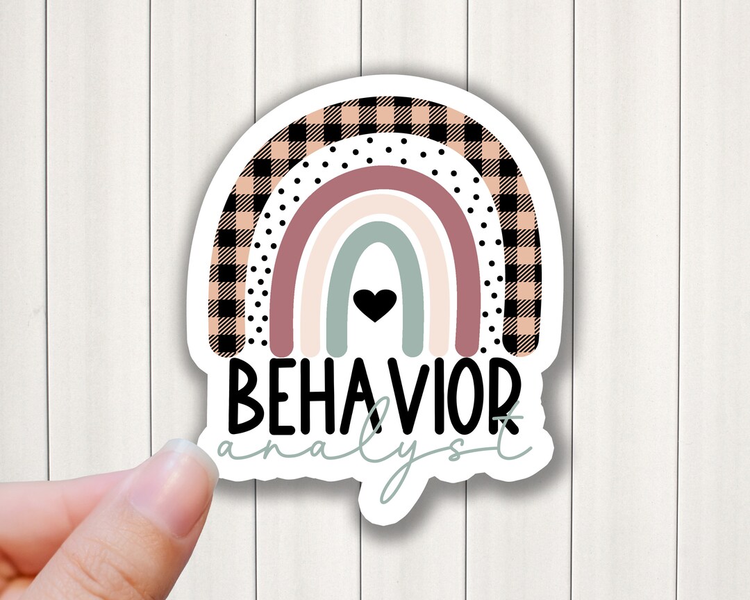 Behavior Analyst Sticker: Rainbow Vinyl Decal, BCBA Gift - Etsy