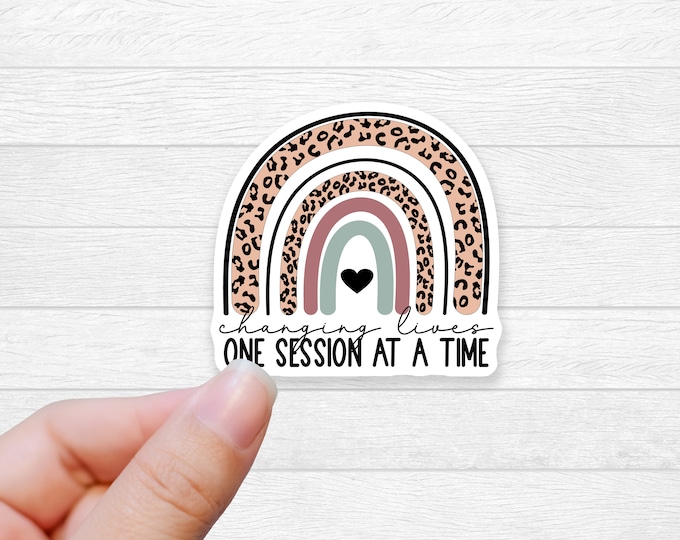 Changing Lives One Session at a Time Sticker Therapist Sticker BCBA RBT ...