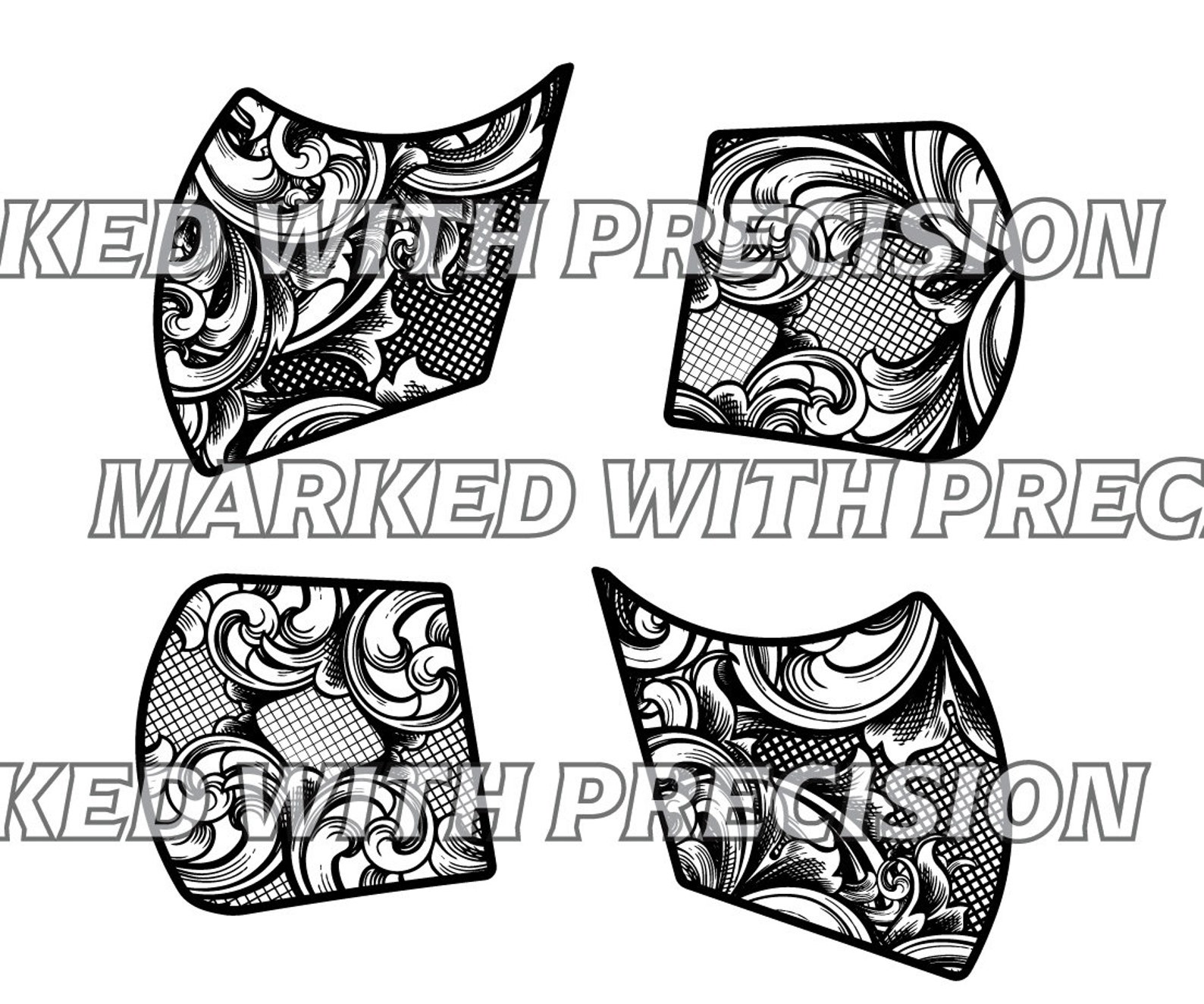 Buck 110 Folding Hunter DIGITAL DOWNLOAD Outlines and Scrolls for Laser ...