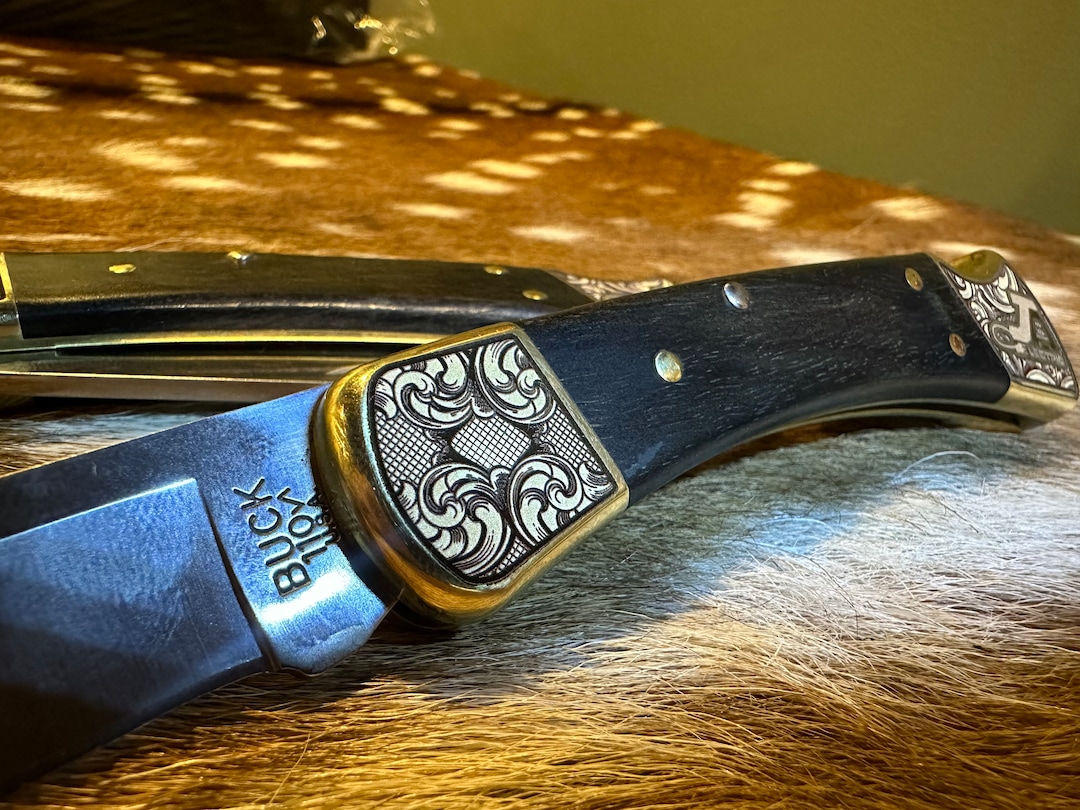 Buck 110 Folding Hunter DIGITAL DOWNLOAD Outlines and Scrolls for Laser ...