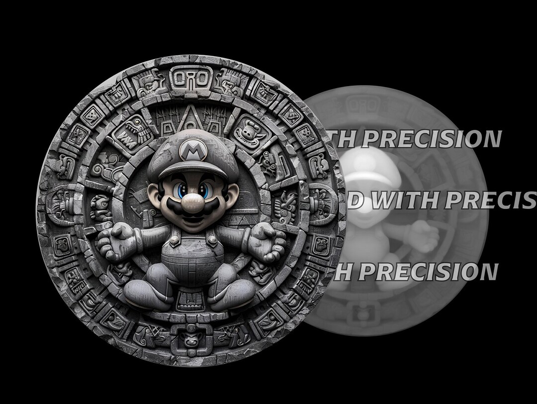 STL and Grayscale Digital Download Aztec Calender - Etsy