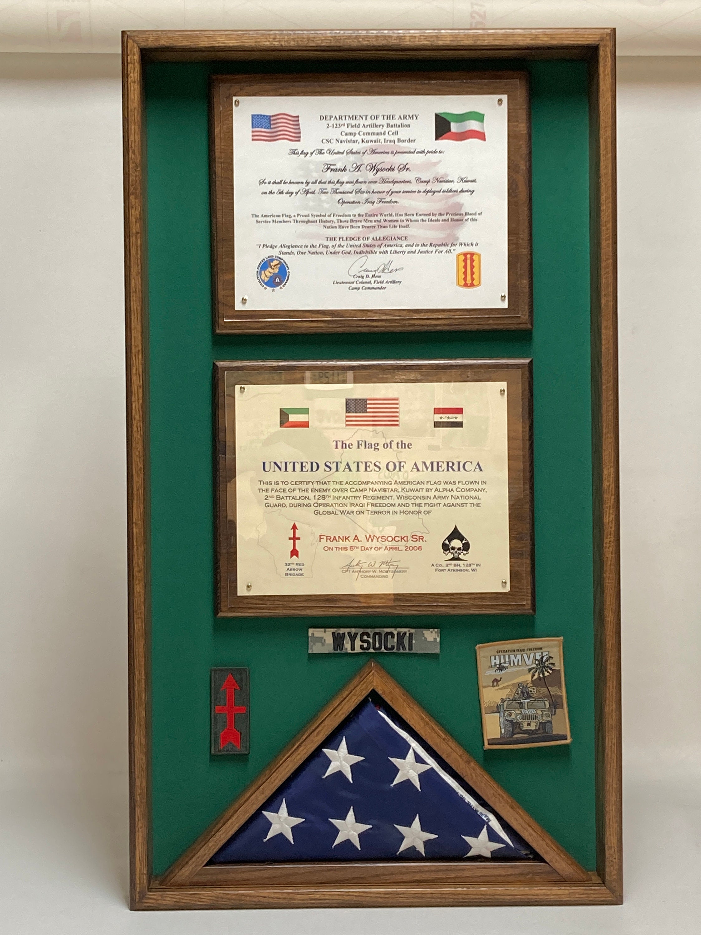 Golden Oak Double Certificate Case - Etsy