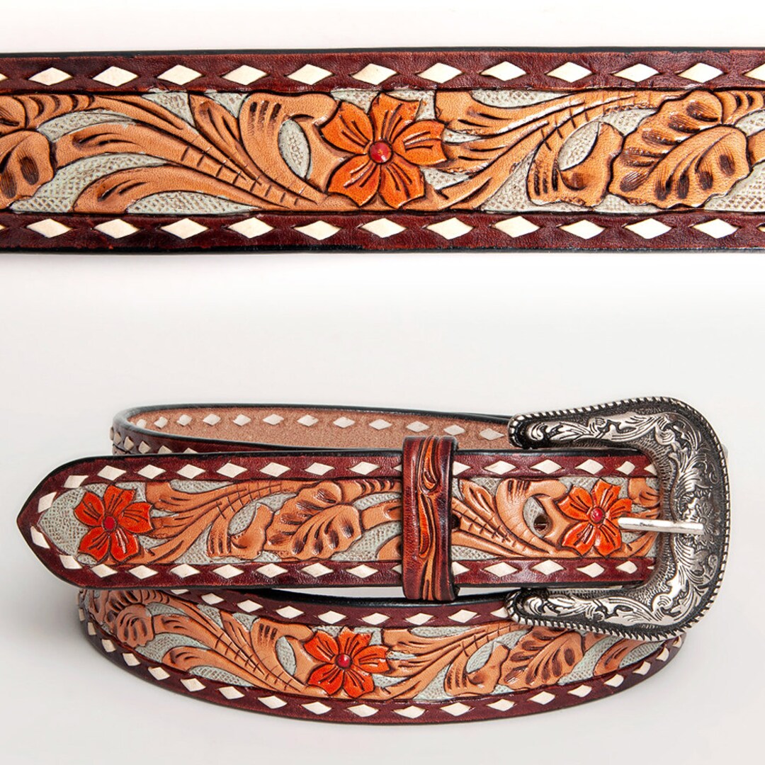 Beautiful Hand Crafted Western Stylish Genuine Leather Men & Women Belt ...