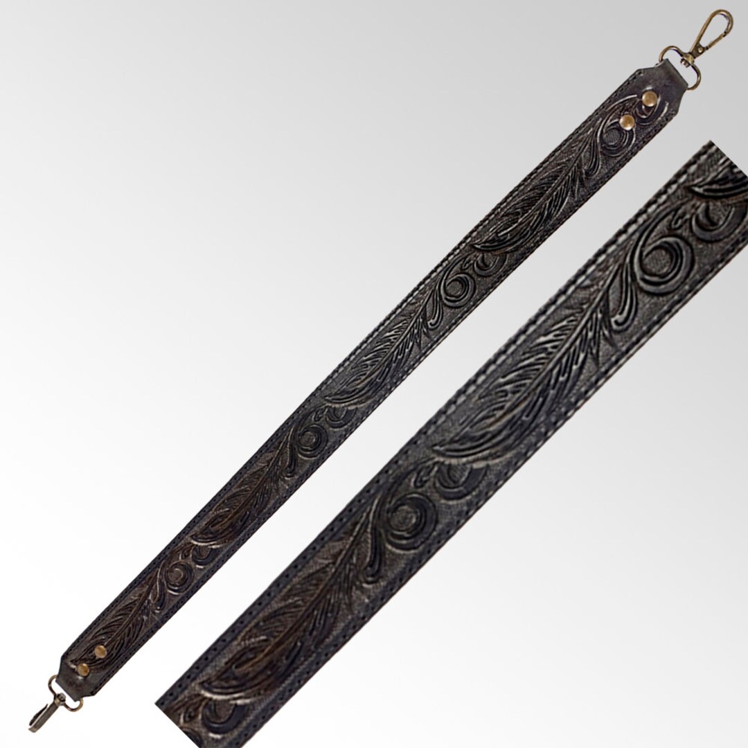 American Luxury Beautiful Leaf Purse Bag Guitar Hand Tooled Cowhide ...