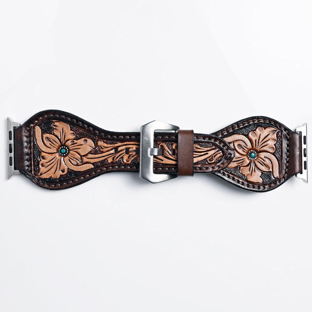 American Luxury Man,women Style Floral Hand Tooled Genuine Leather ...