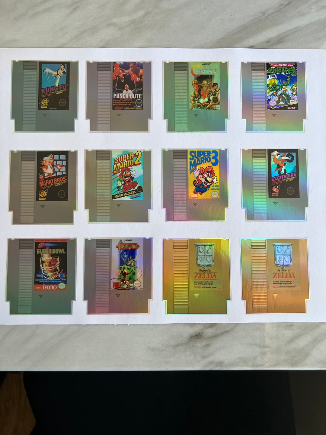 Classic NES Holographic Stickers pack of 12 - Etsy