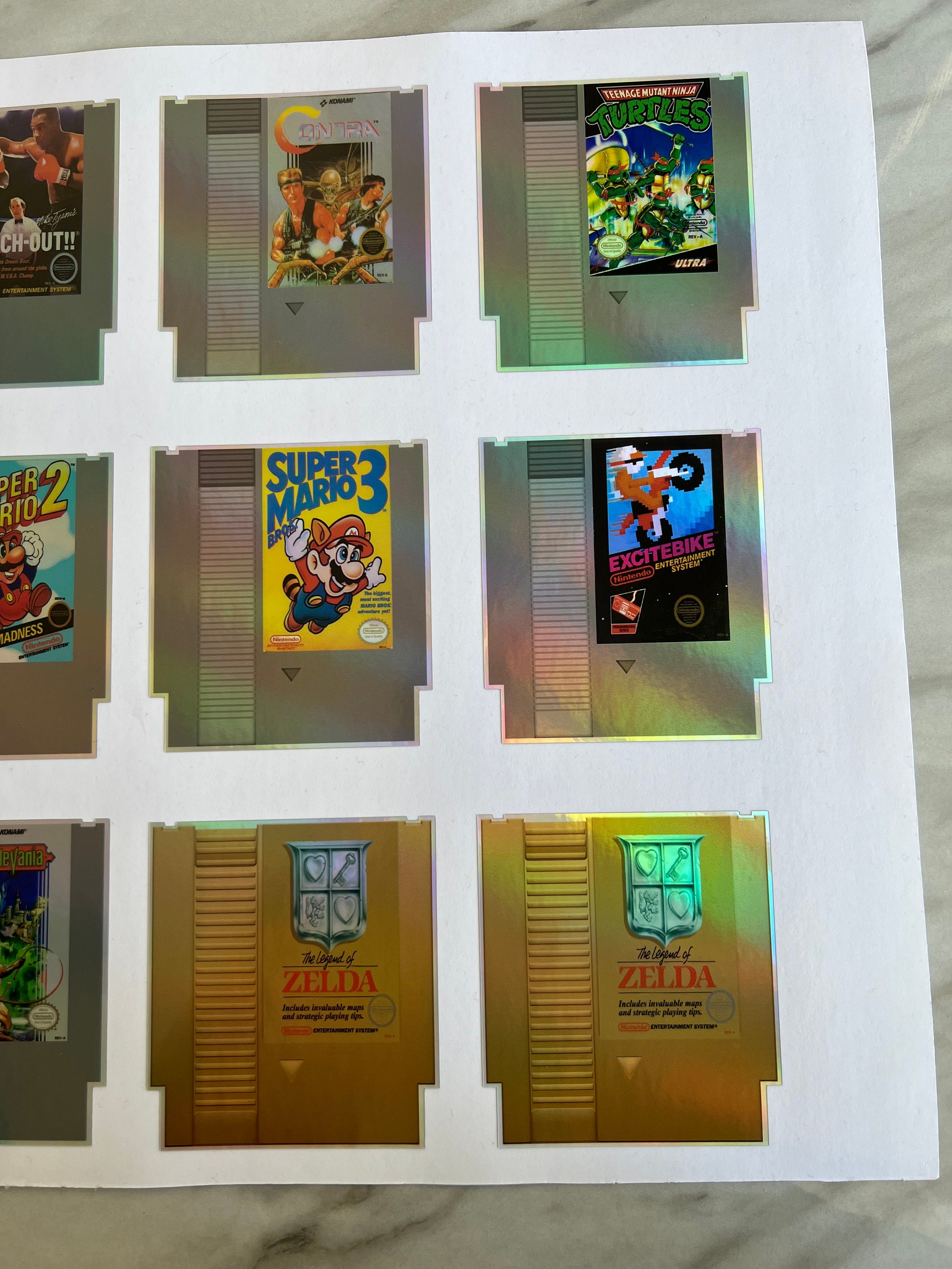 Classic NES Holographic Stickers (pack of 12) - Etsy