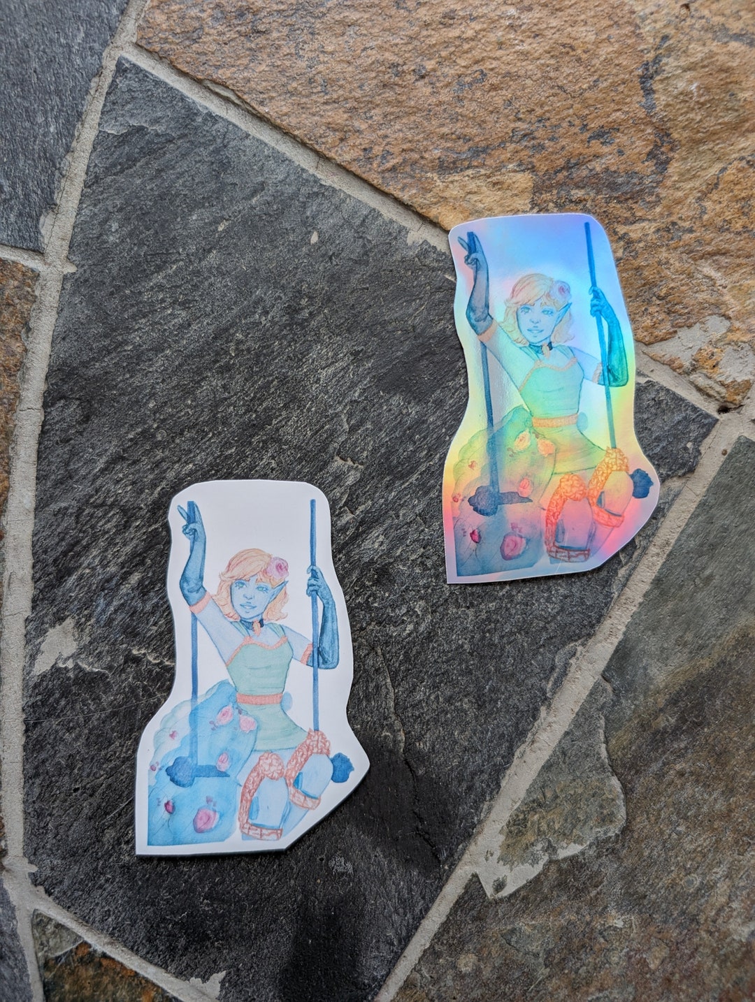 Knee Brace Faerie - Handmade Vinyl Stickers - Etsy