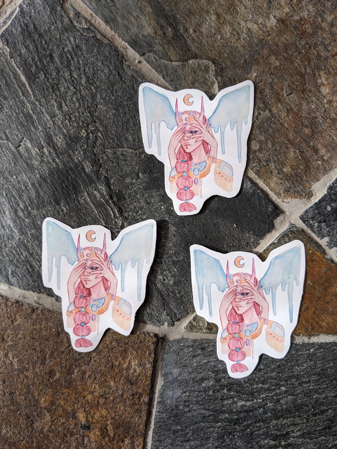 Oracle Hand Embellished Vinyl Sticker - Etsy