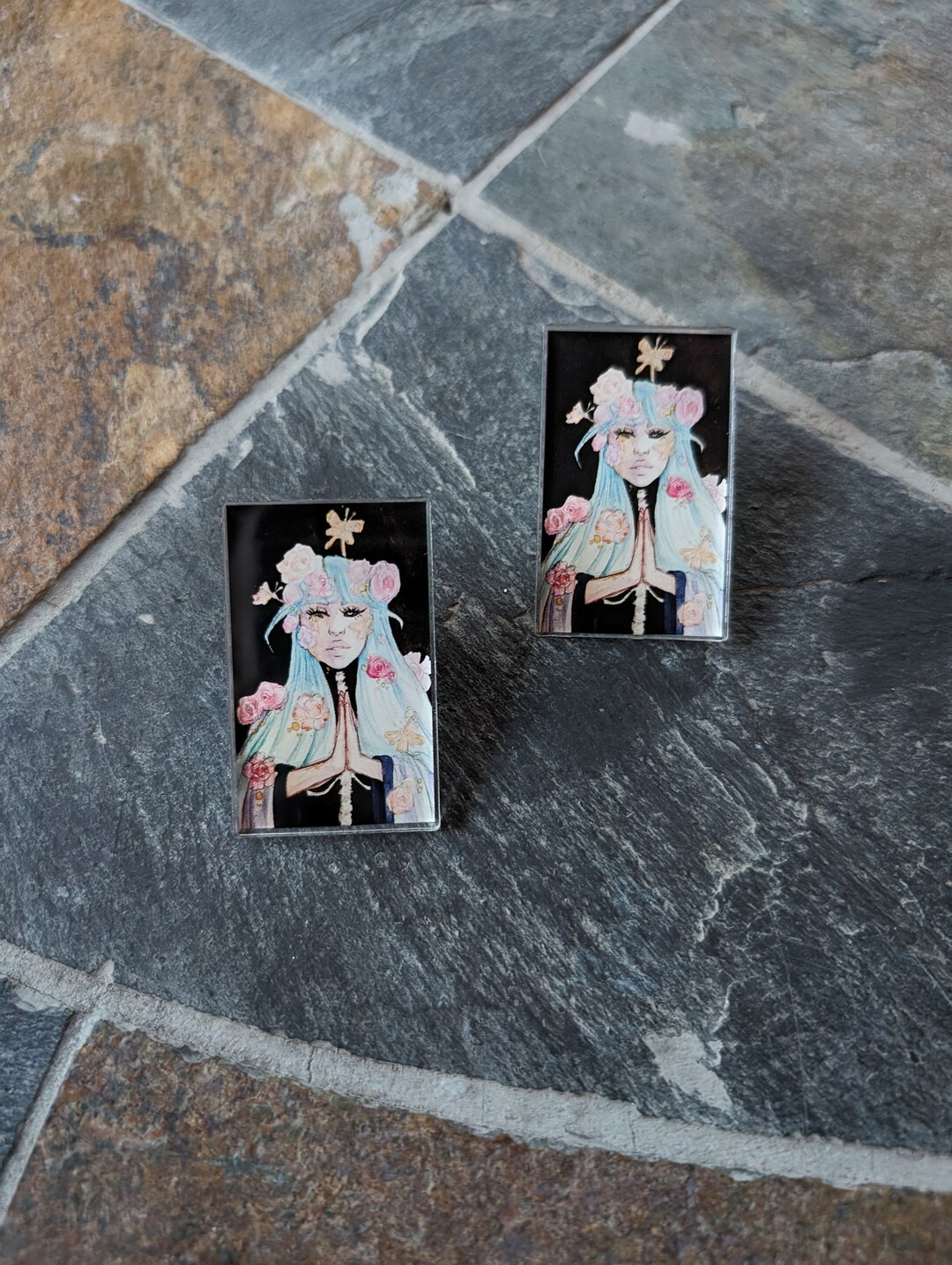 Reincarnation || Spring Goddess Acrylic Pin || Watercolor Illustration ...