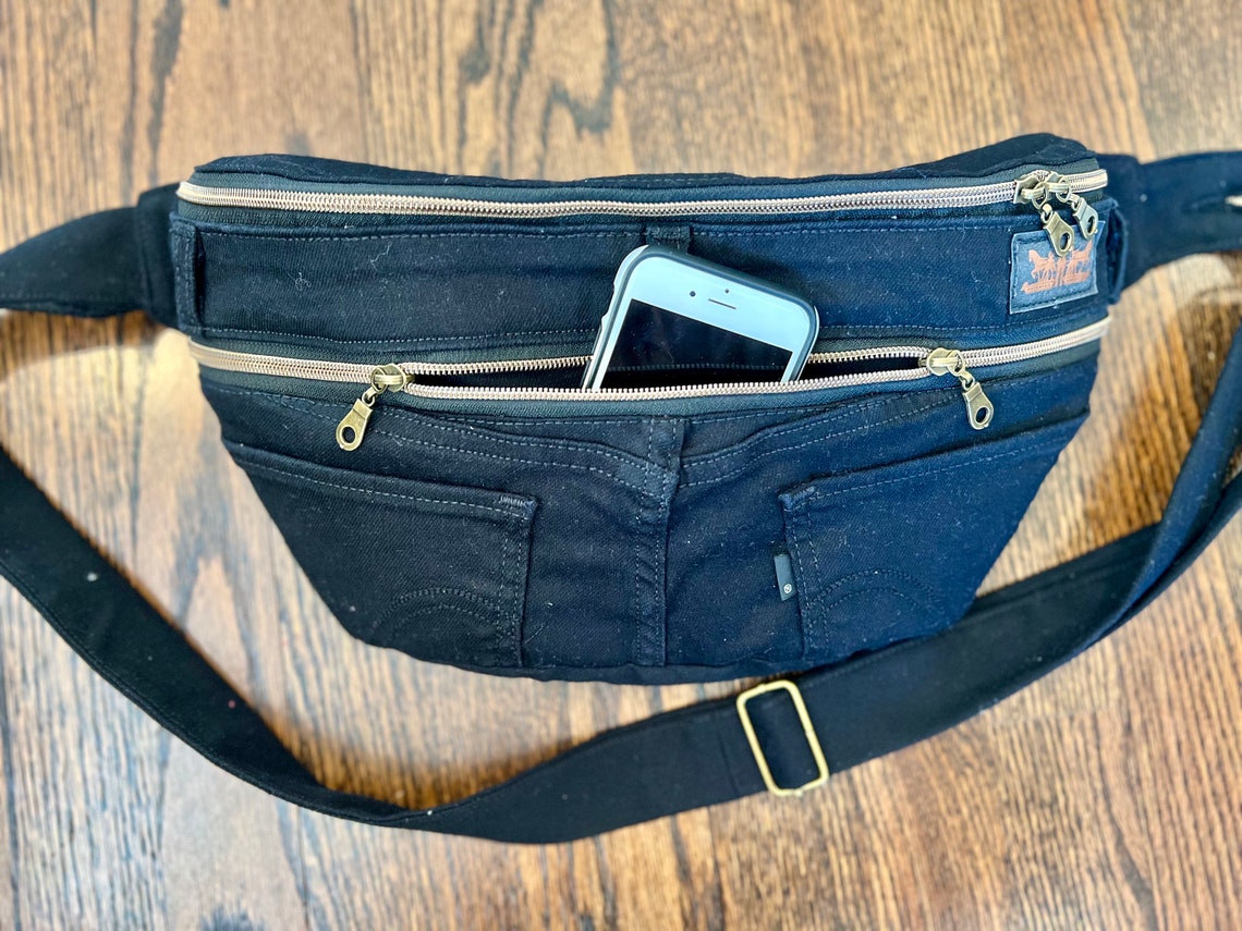 Medium Size Fanny Pack, High-quality, Repurposed From Sturdy Jeans With ...