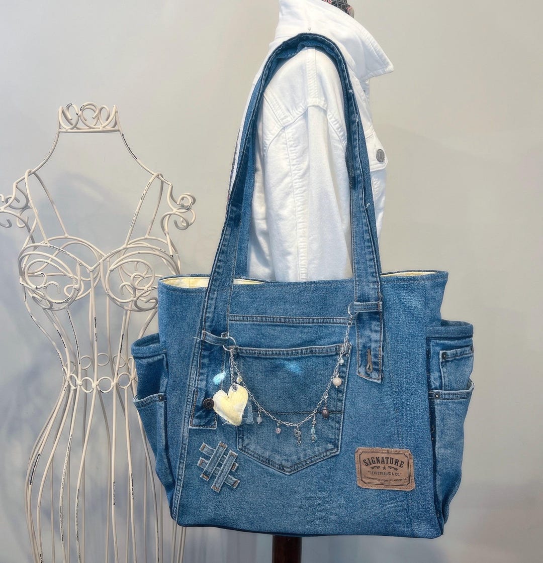 Levis Tote Bag, Jean Shopper, Denim Purse, Tote Bag, Shoulder Bag ...