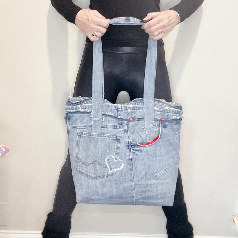 Large Denim Bag - Etsy
