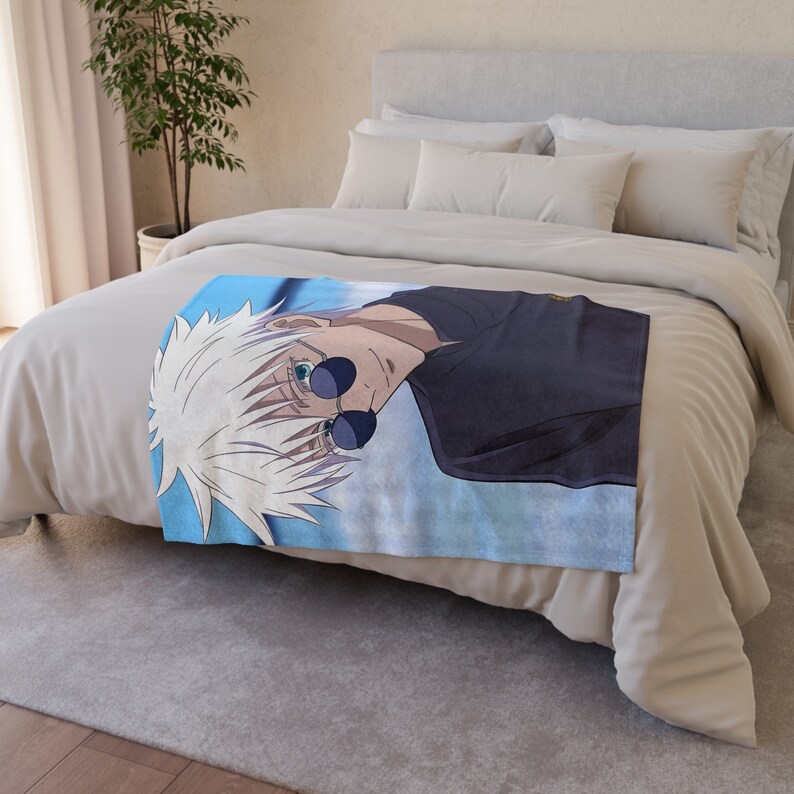 Gojo Satoru Blanket Jujutsu Kaisen Blanket Merch JJK Gojo Throw - Etsy ...