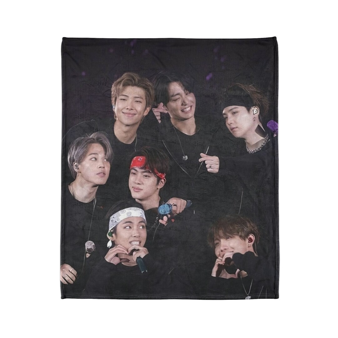 BTS Blanket | OT7 Bangtan Sonyeondan Merch, K-pop Gift - Etsy
