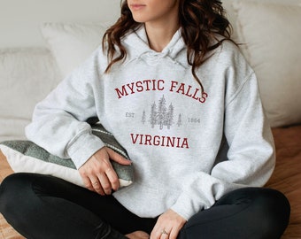 Mystic Falls Virginia Sweatshirt TVD Fan Gift Vampire Fan - Etsy
