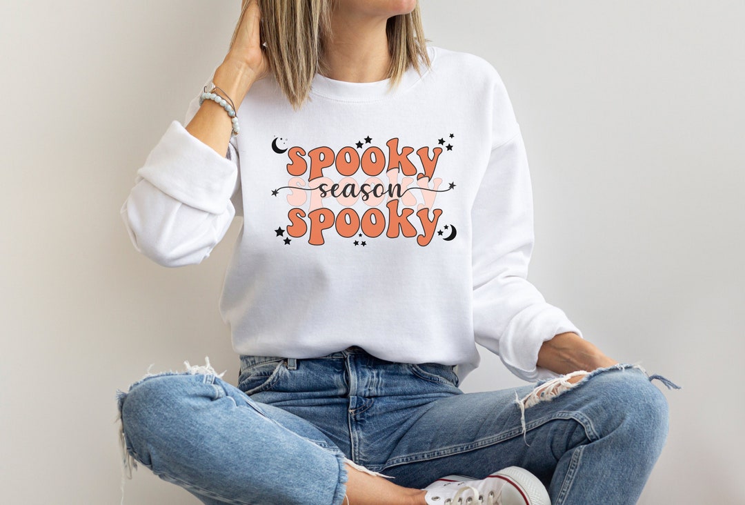 Retro Spooky Season Sweatshirt, Retro Halloween Sweatshirt, Vintage ...