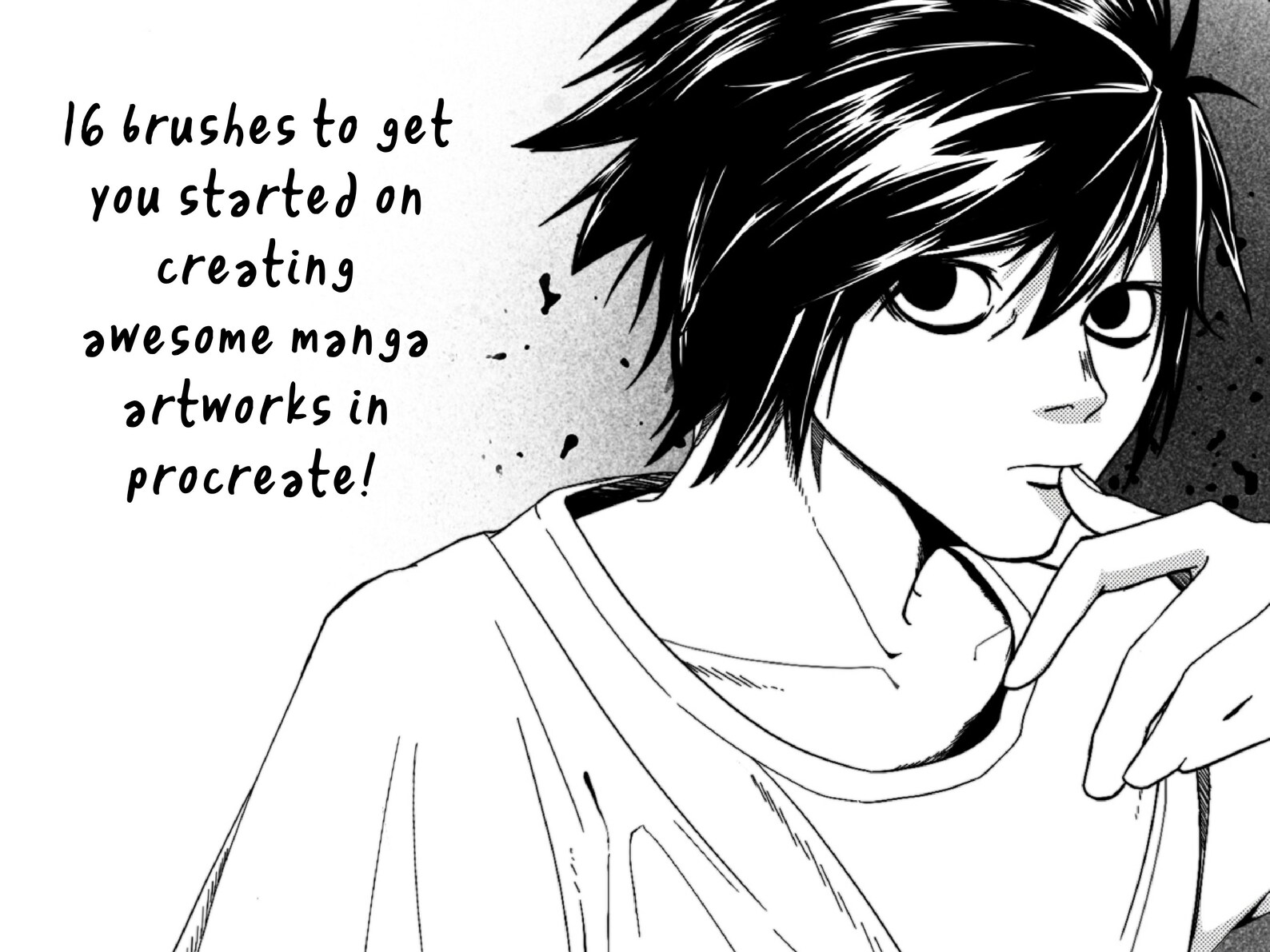 Manga Brushes for Procreate, Sketch, Inking, Halftone (digital Download ...